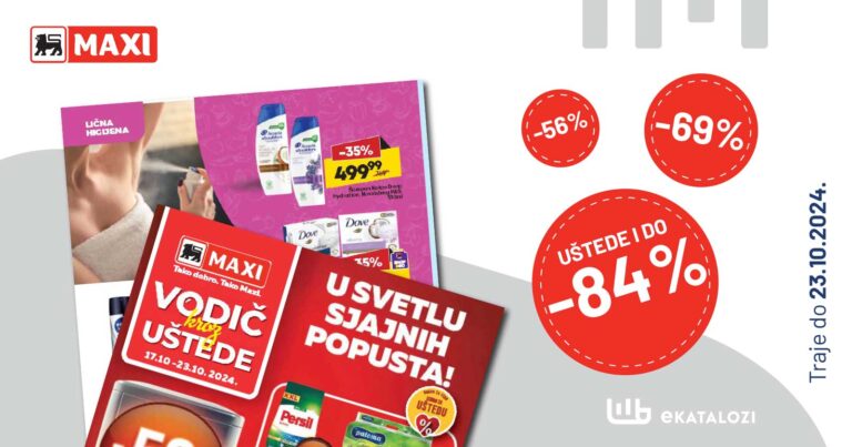 MAXI nedeljna akcija. Traje do 23.10.2024.