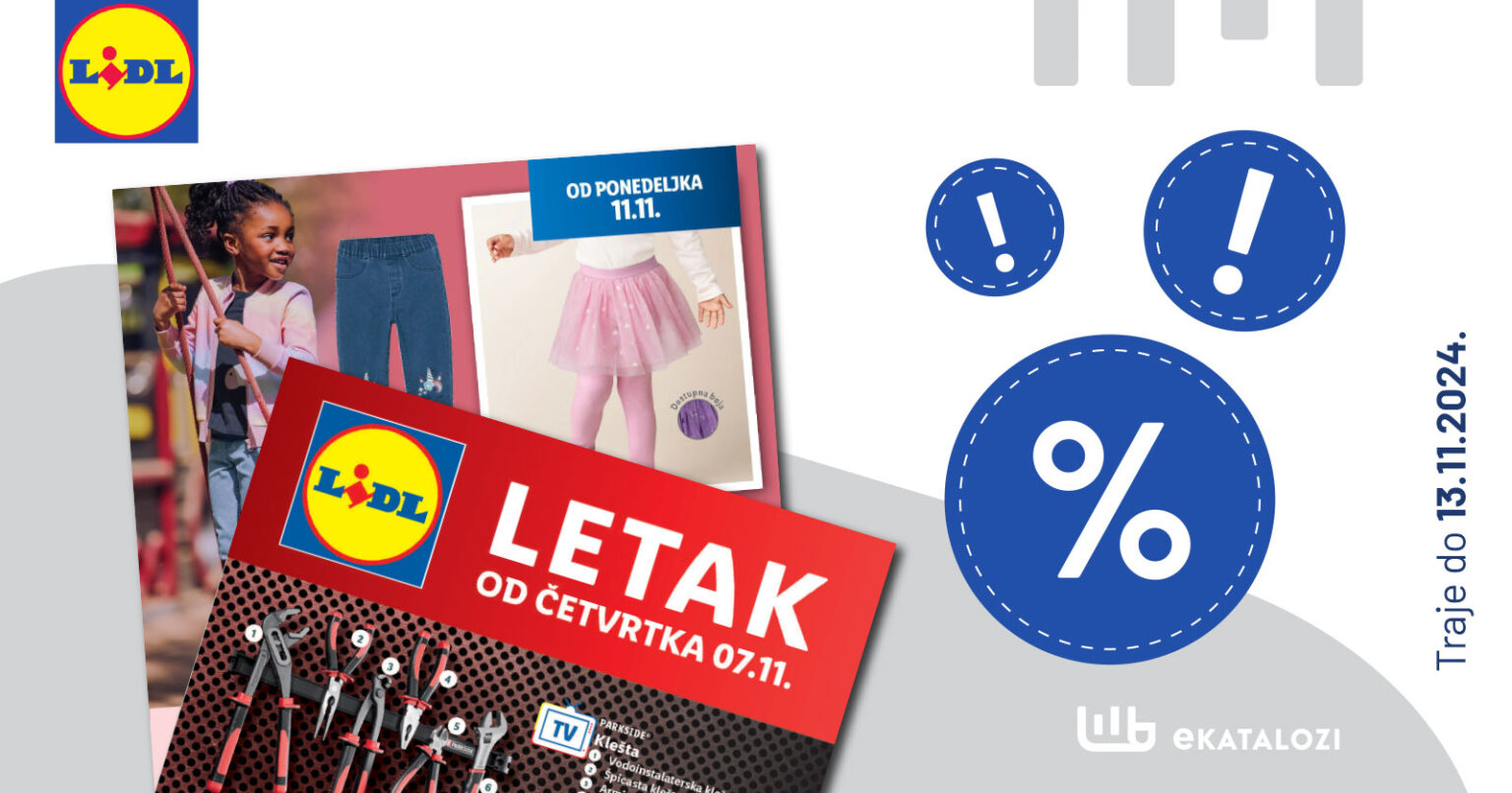 LIDL akcija četvrtkom. Traje od 7.11. do 13.11.2024.